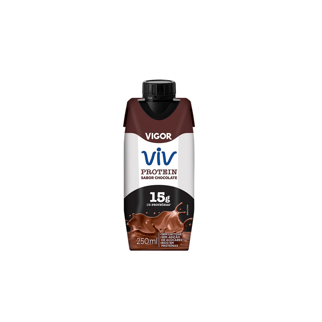 Bebida Láctea Protein Vigor Viv Chocolate 15g De Proteínas 250ml