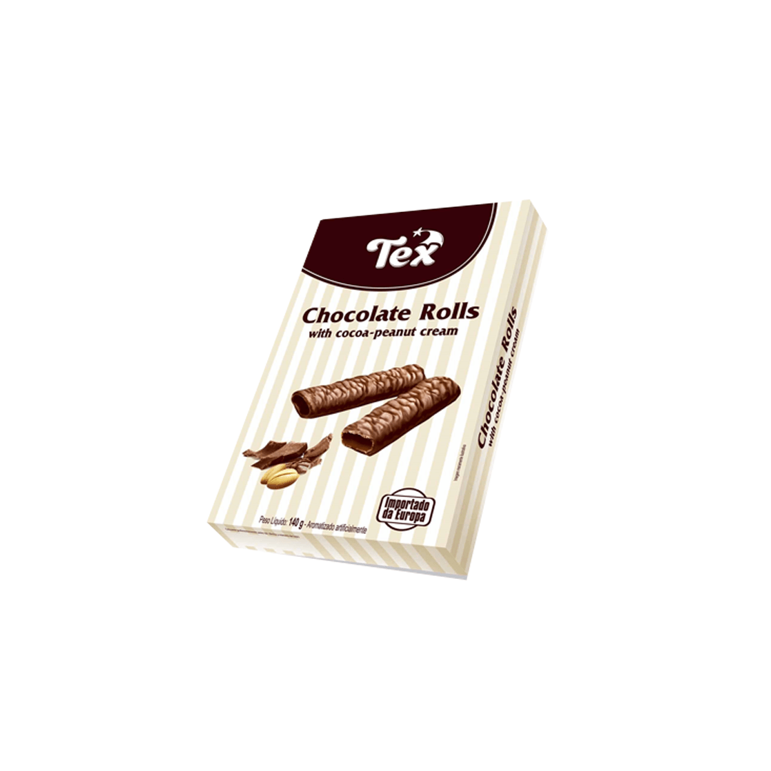 Chocolate Rolls Tex Creme De Cacau-Amendoim 140g