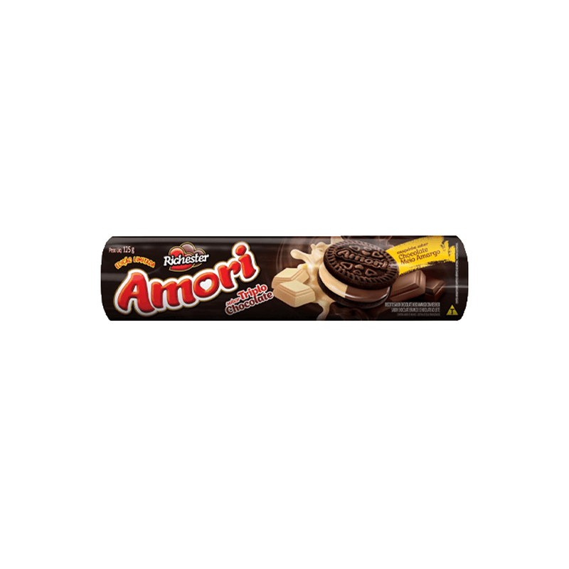 Biscoito Recheado Amori Triplo Chocolate 125g